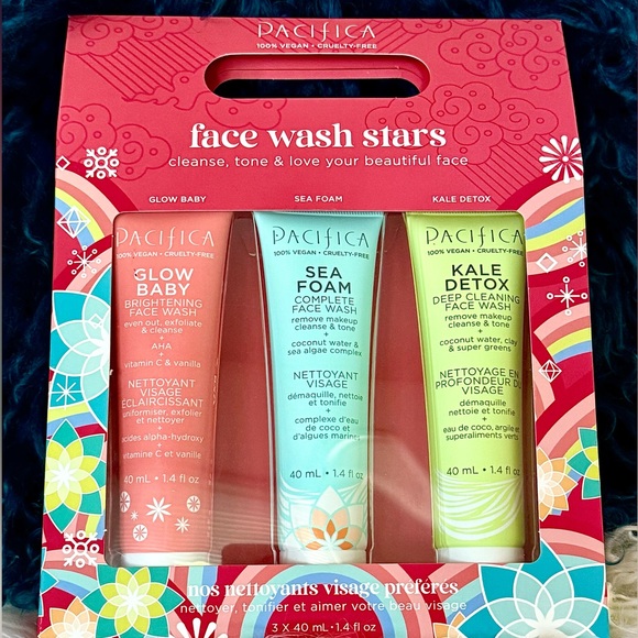 Pacifica | Skincare | Pacifica Vegan Face Wash Set 3pc Made In Canada W ...